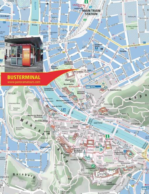 Directions to our bus terminal at Mirabellplatz | Panorama Tours