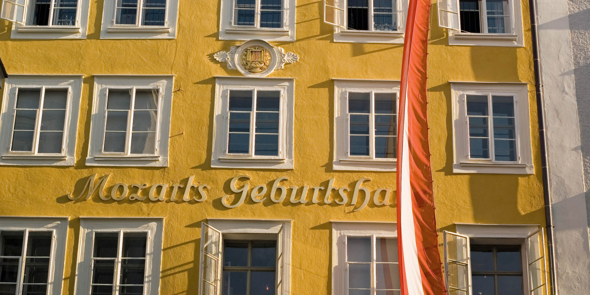 The birthplace of Mozart in Salzburg city The birthplace of Mozart in Salzburg city